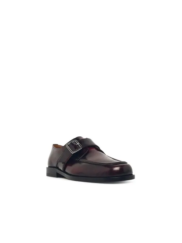 Marni Burgundy Leather Loafers