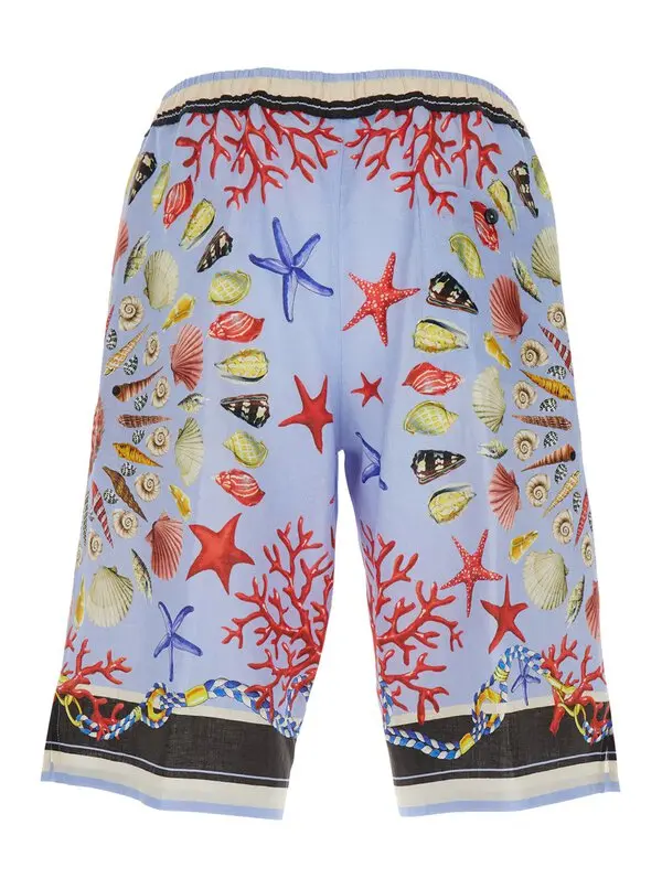 Dolce & Gabbana Linen Shorts - Blue