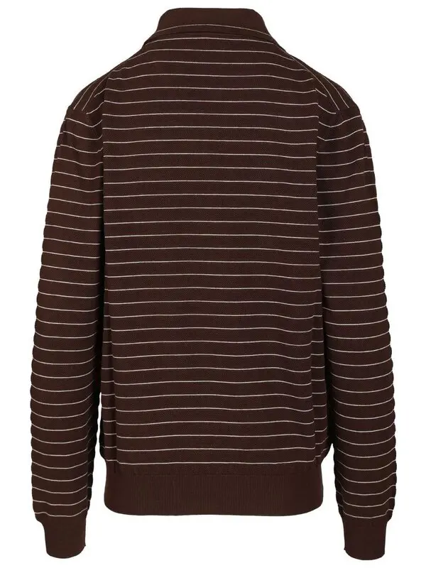 Miu Miu Cotton V-neck Sweater - Brown