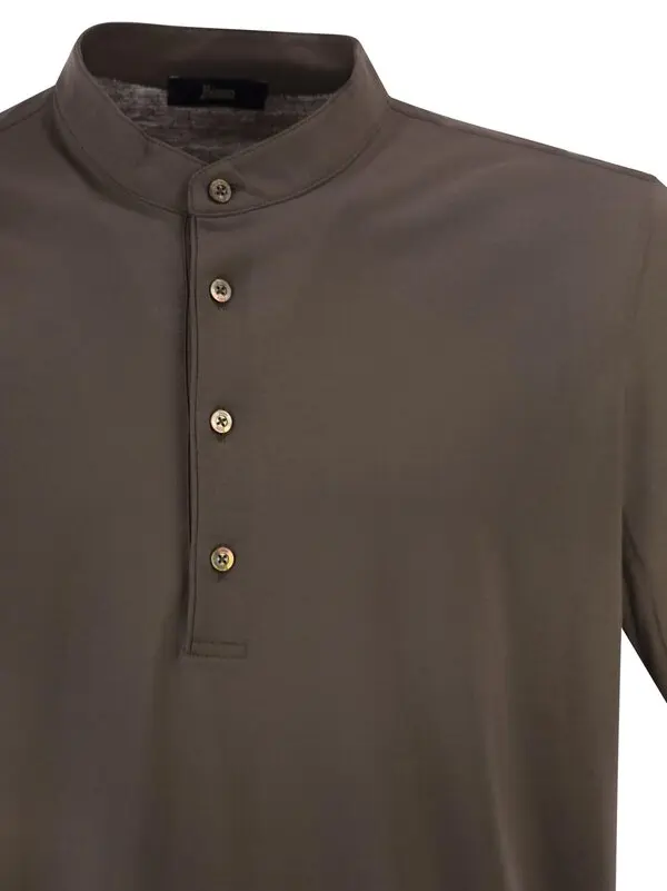 Herno Jersey Polo Shirt With Seraph Collar