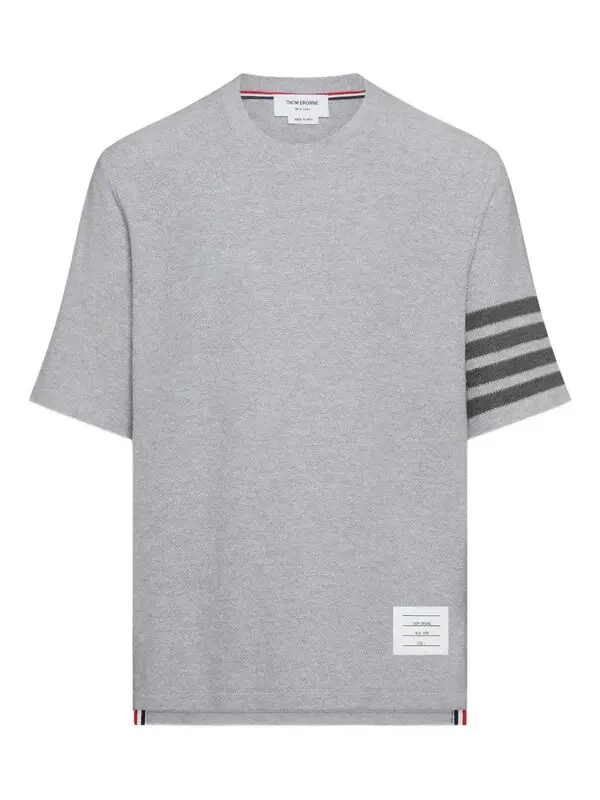 Thom Browne T-shirt With 4-stripe Detail