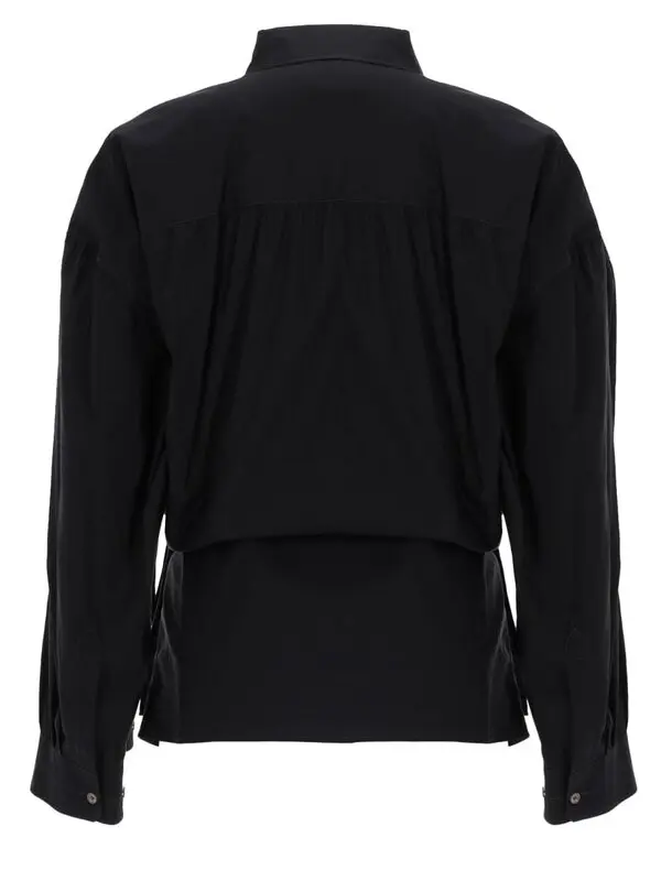 LEMAIRE Straight Collar Twisted Shirt - Black
