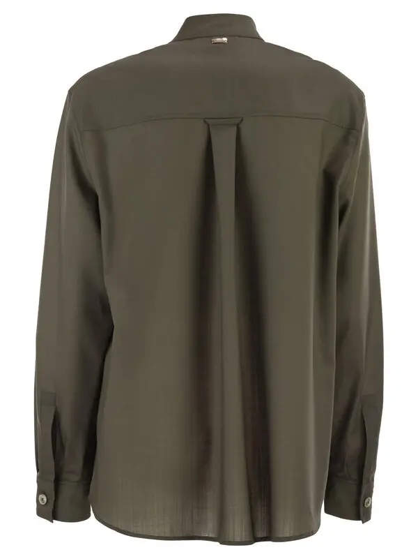 Herno Virgin Wool Muslin Shirt - Multicolor