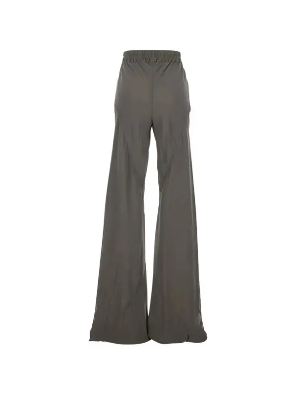 Rick Owens Flared Trousers With Drawstring - Gray
