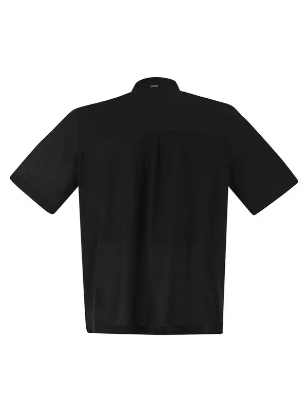 Herno Jersey Polo Shirt With Seraph Collar
