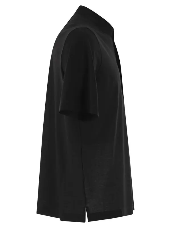 Herno Jersey Polo Shirt With Seraph Collar