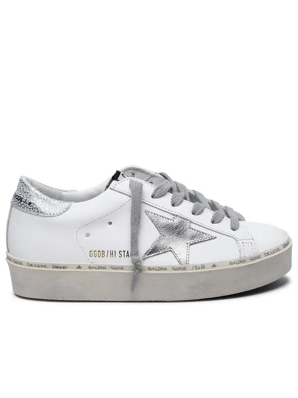 GOLDEN GOOSE Hi Star Leather Sneakers - White