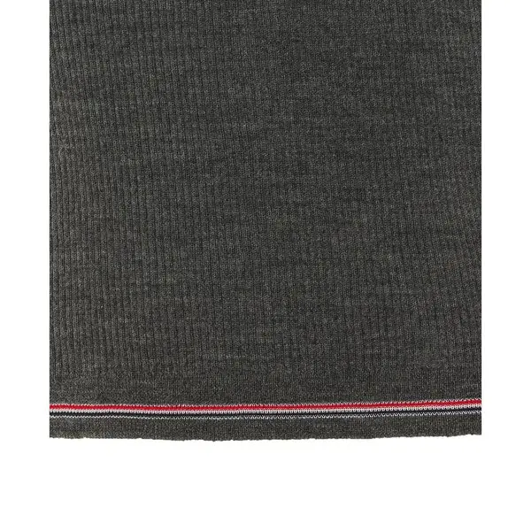 Thom Browne Striped Merino Wool Knitted Tank Top - Gray