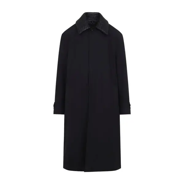 Bottega Veneta Technical Wool Trench - Black