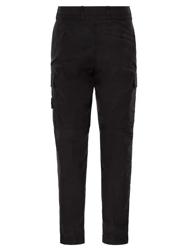 Stone Island Regular Tapered Fit Cargo Trousers - Black