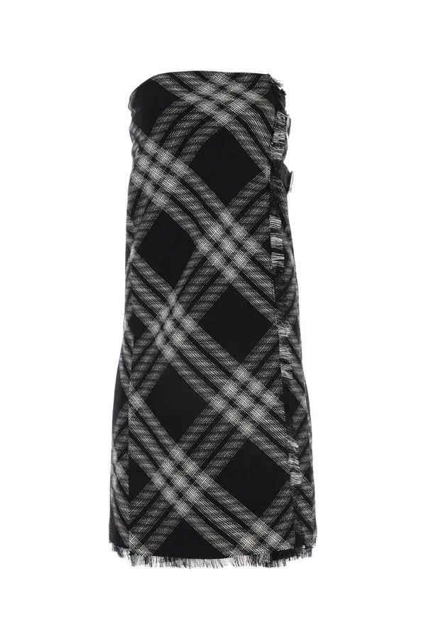 Burberry Wool Plaid Dress - Multicolor