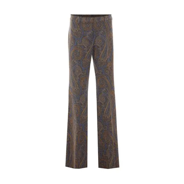 Etro Paisley Motif Flare Trousers - Brown