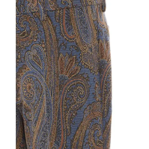 Etro Paisley Motif Flare Trousers - Brown