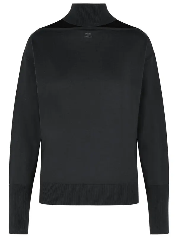 COURREGES Merino Wool Turtleneck Sweater