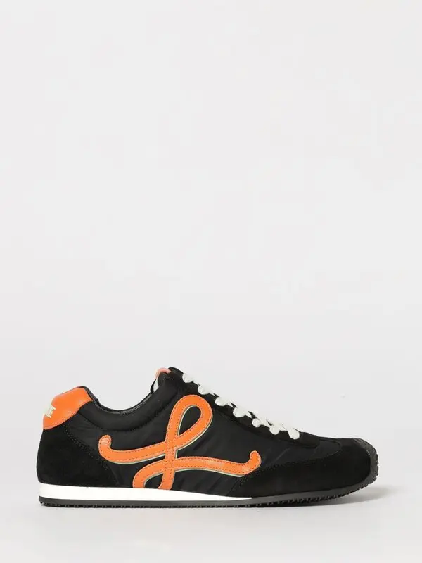 Loewe Ballet Runner 2.0 Sneakers In Nylon And Suede - Orange