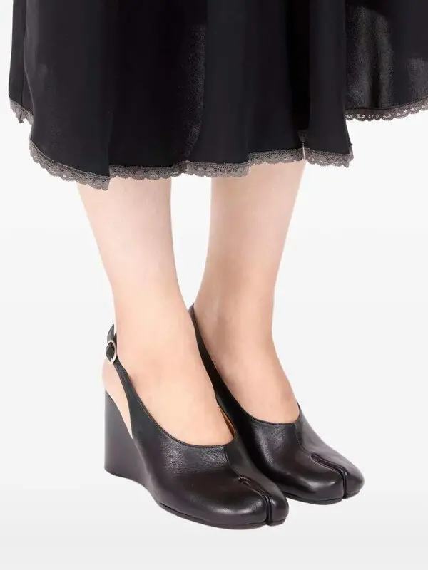 MAISON MARGIELA Leather Tabi Wedge Pumps