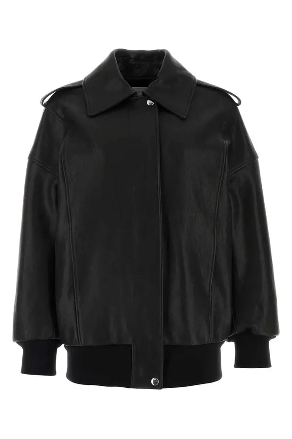 Alexander McQueen Leather Oversize Jacket