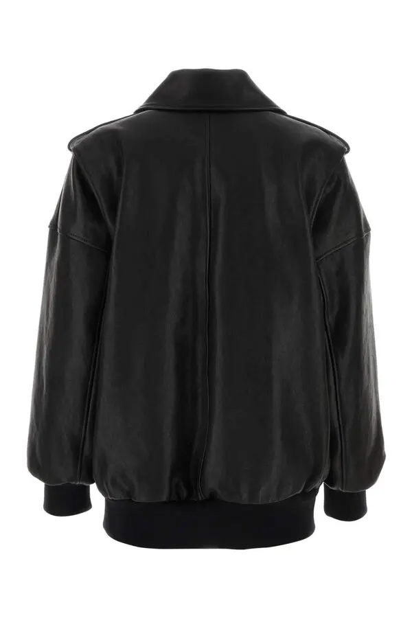 Alexander McQueen Leather Oversize Jacket