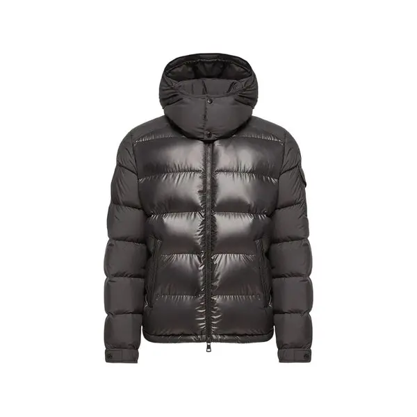 Moncler Quilted Padded Down Hooded Jacket - Black