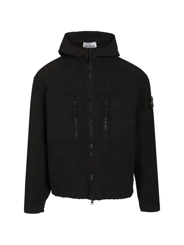 Stone Island Organic Cotton Ripstop Hooded Overshirt