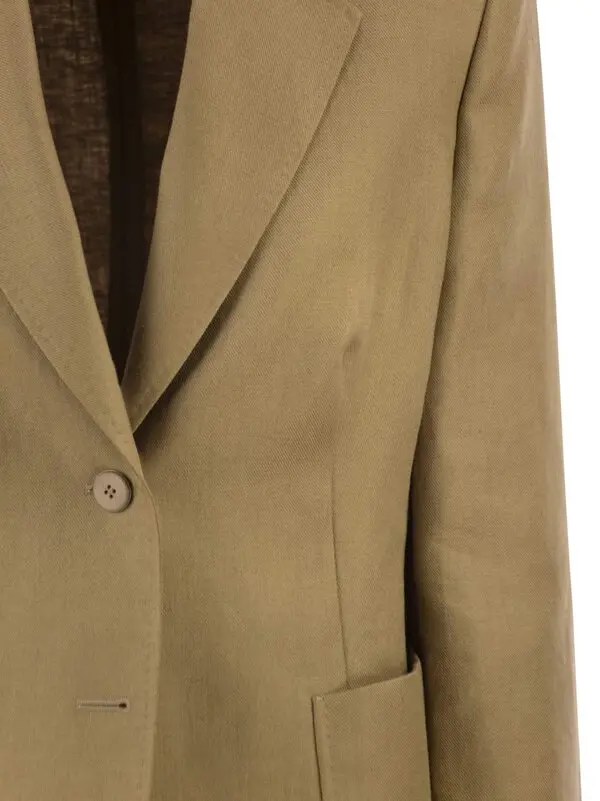 Max Mara Mxmvolonta Pure Linen Fabric Blazer
