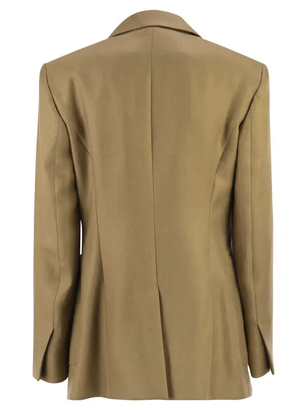 Max Mara Linen Fabric Blazer - Cream