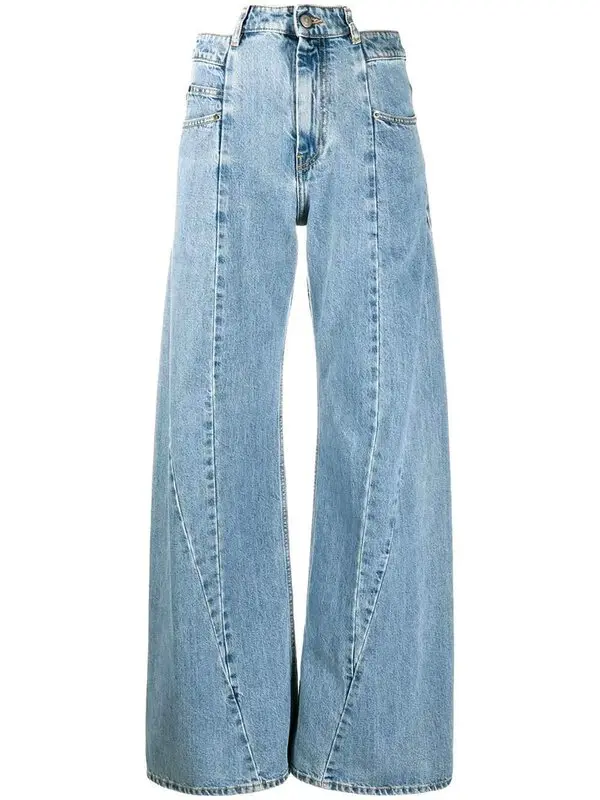 MAISON MARGIELA Décortiqué Wide Leg Jeans - Blue