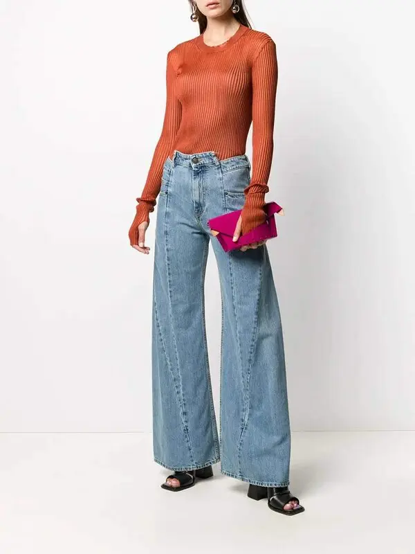 MAISON MARGIELA Décortiqué Wide Leg Jeans - Blue