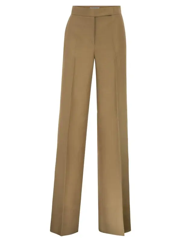 Max Mara Wide-leg Linen Trousers - Cream