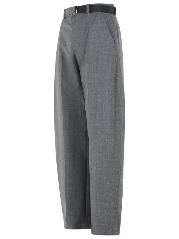 Sacai Grey Wool Trousers