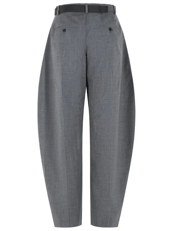 Sacai Grey Wool Trousers