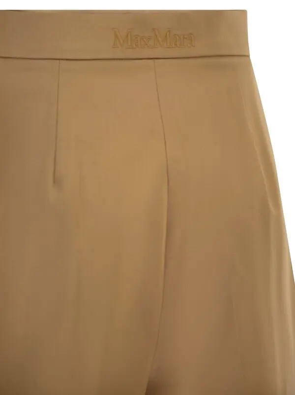 Max Mara Mxmtabacco Stretch Cotton Satin Shorts - Cream