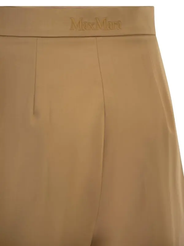 Max Mara Mxmtabacco Stretch Cotton Satin Shorts - Cream