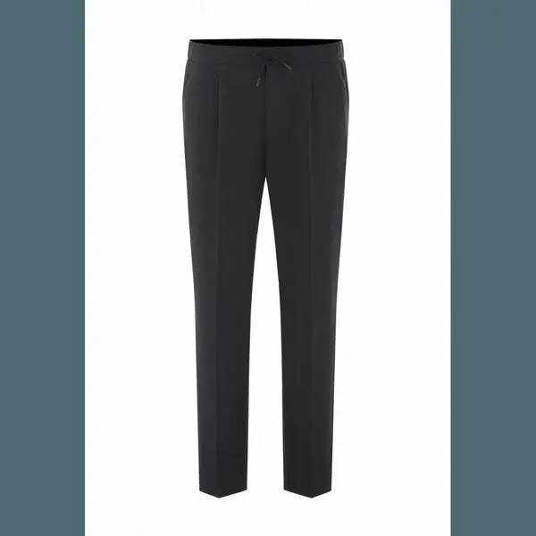Herno Straight-leg Pleated Front Trousers - Black