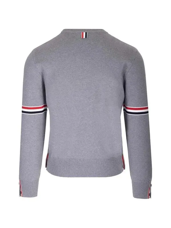 Thom Browne Milano Stitch Crew Neck Sweater - Gray