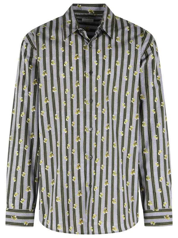 Dries Van Noten Caper' Lilac Cotton Shirt