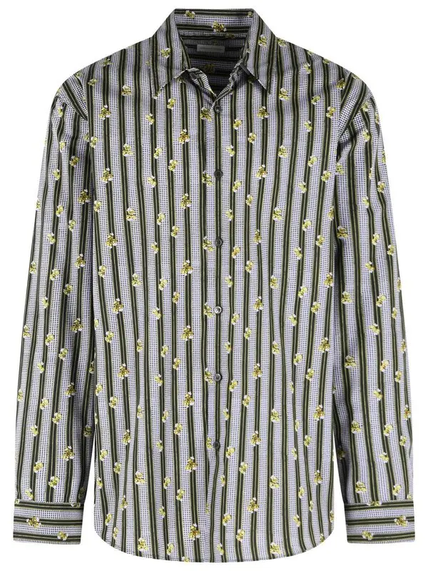 Dries Van Noten Caper' Lilac Cotton Shirt - Multicolor