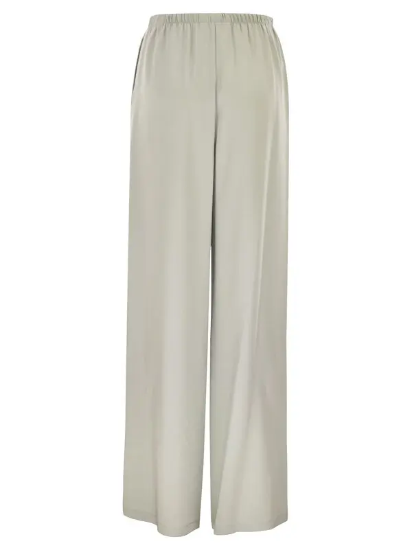 Max Mara Silk Crêpe De Chine Trousers - Green