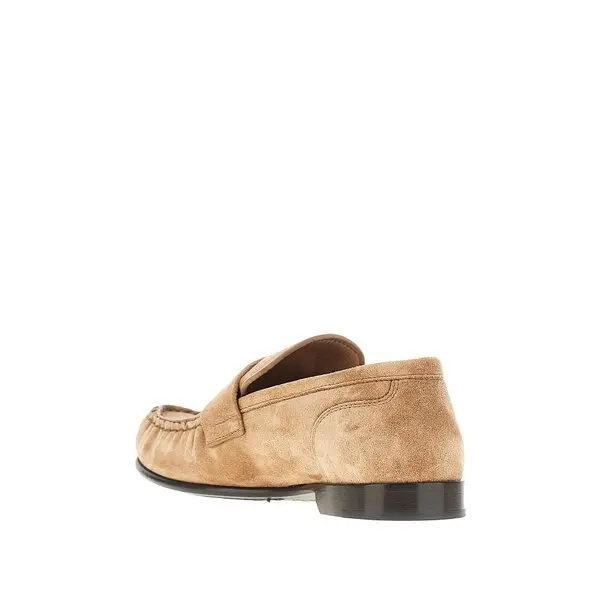 JIMMY CHOO Ellis' Suede Leather Loafers - Brown