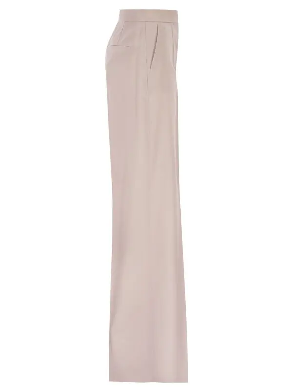 Max Mara Wide-leg Wool-blend Trousers - Pink