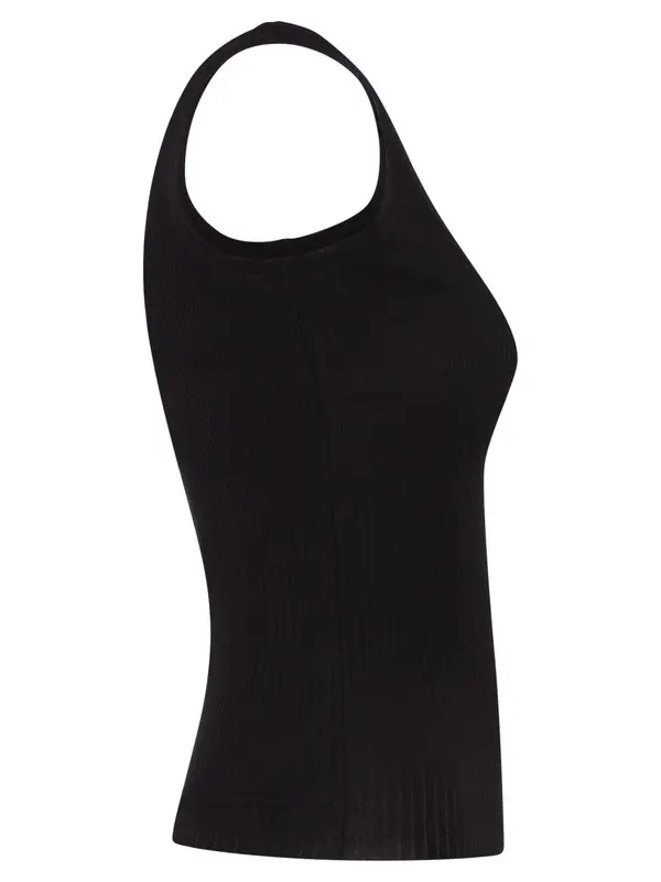 Max Mara Viscose Blend Yarn Top - Black