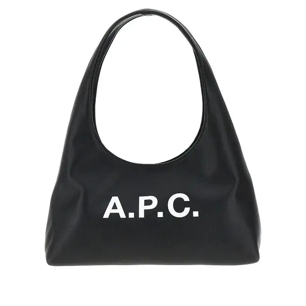 A.p.c. Faux Leather 'ninon Baby' Tote Bag - Black