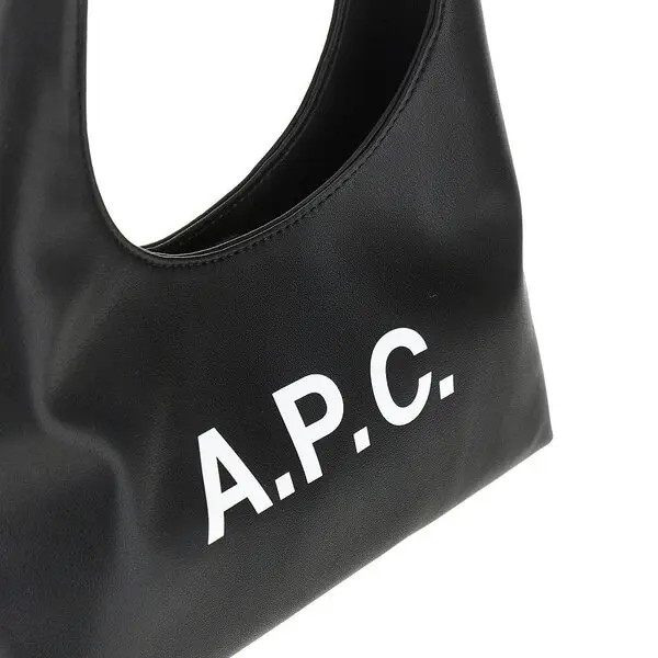 A.p.c. Faux Leather Ninon Baby Tote Bag - Black