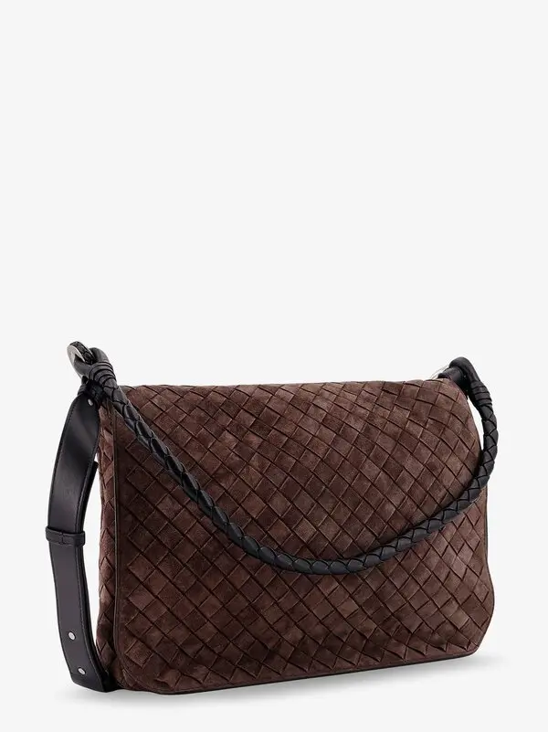 Bottega Veneta Intrecciato Suede Shoulder Bag - Multicolor