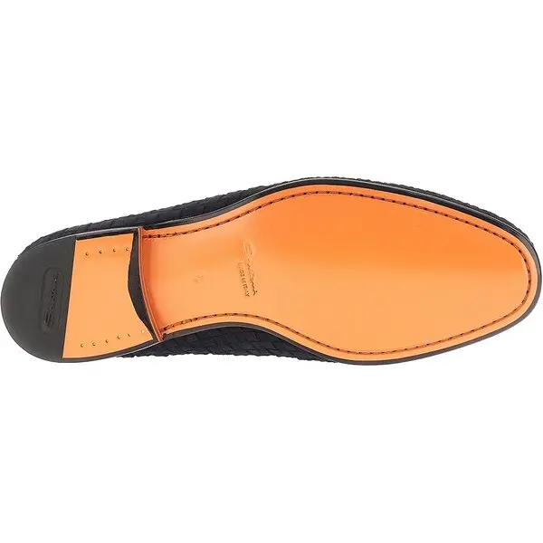 Santoni Carlo' Suede Leather Penny Loafers