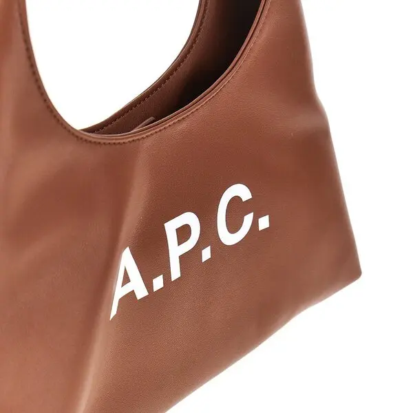 A.p.c. Faux Leather Ninon Baby Tote Bag - Brown