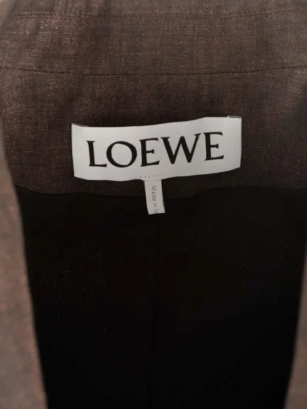 Loewe Linen Single-breasted Tailored Jacket