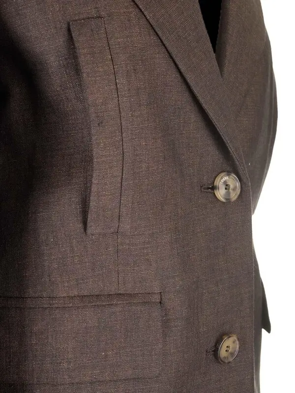 Loewe Linen Single-breasted Tailored Jacket