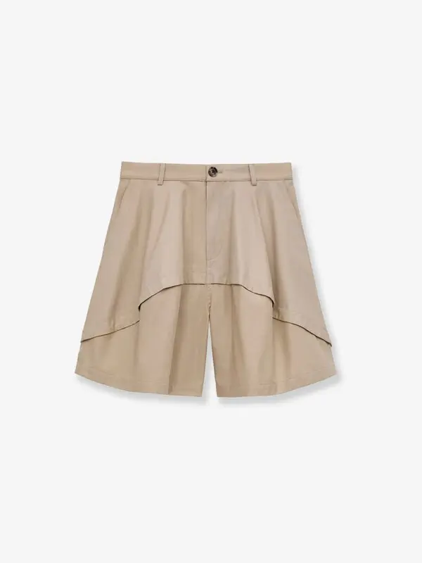 Loewe Relaxed Fit Cotton Shorts - Cream