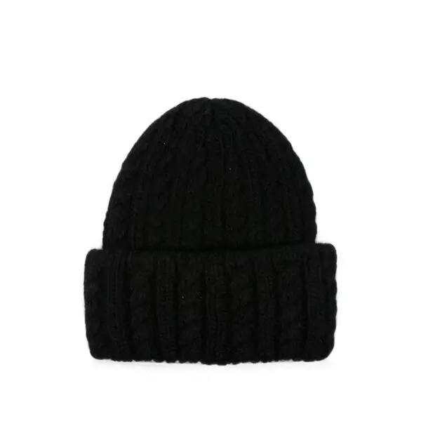 Moncler Cable Knit Beanie - Black